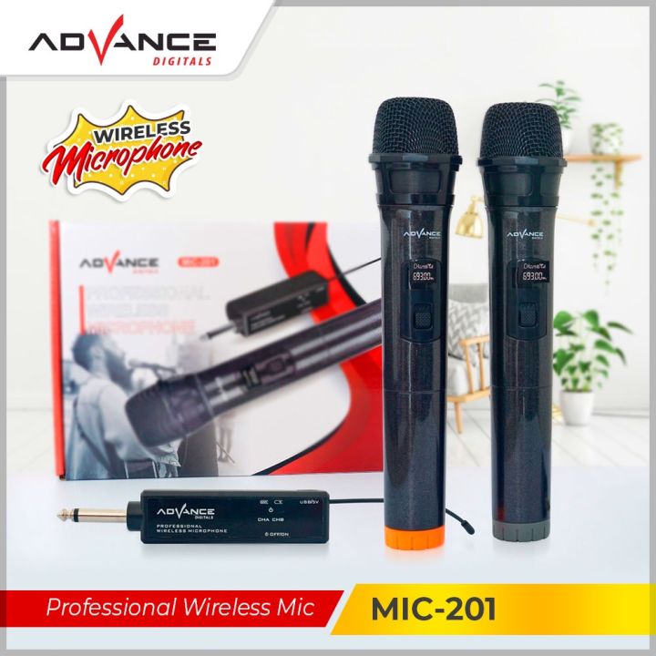 Advance Mic Wireless Mic 201/ 202/301- 2 mic Dua Microphone Garansi 1 Tahun | Lazada Indonesia