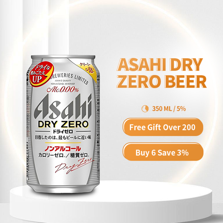Asahi Non-Alcoholic Beer Zero Calorie, Zero Sugar 350ml 0% Can Japan ...