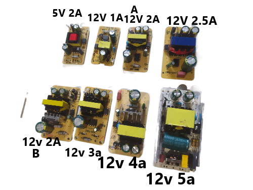 Adaptor 12V 5A / 12V 4A / 12V 3A / 12V 2.5A / 12V 2A / 12V 1A/ 5V 2A ...