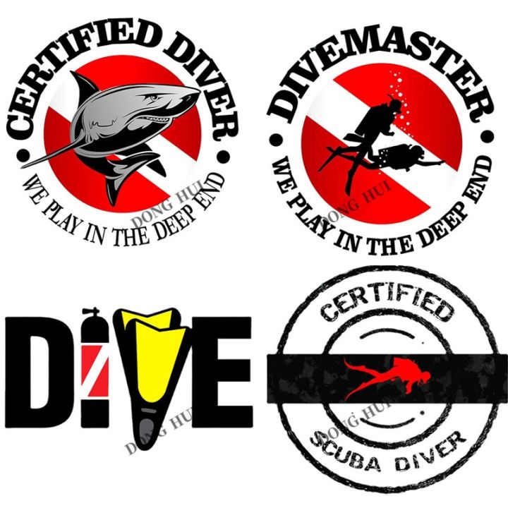 【CC】 Dive Sticker for Car Divemaster Decals Racing Motorcycle Helmet ...