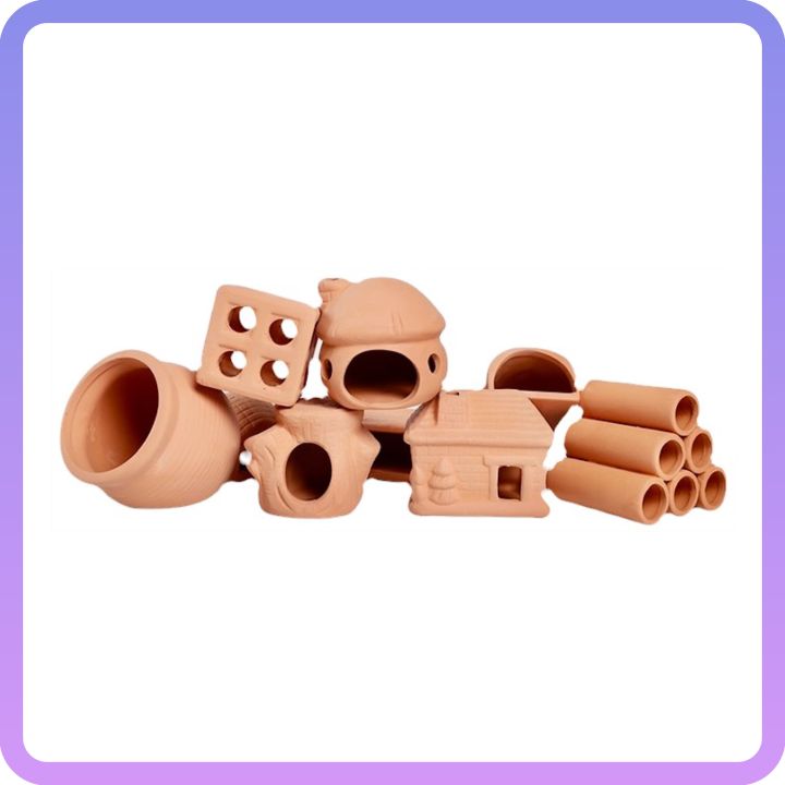 (SG Ready Stocks) Fish or Shrimp Hiding Shelter Incubation Home Clay ...