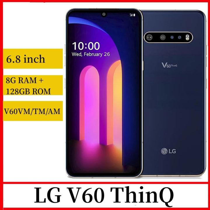 LG V60 ThinQ 5G 6.8" Original Unlocked Mobile 8GB+128GB V600TM V600VM V60AM Qualcomm865 ...