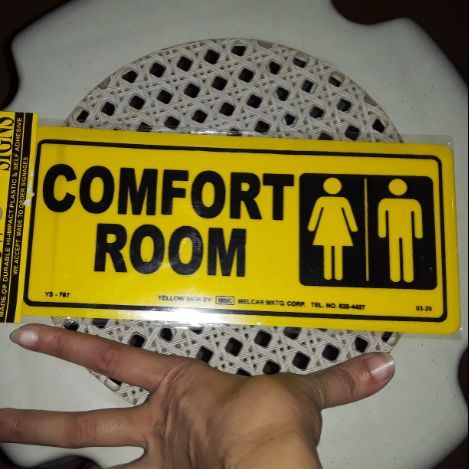 Yellow Signage COMFORT ROOM PVC | Lazada PH