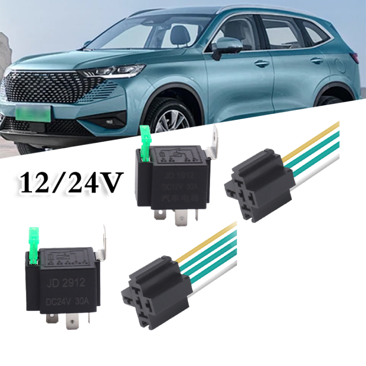 4/5pin Relay With Socket Automotive Relay with Car Fuse 30A Fuse Relay ...