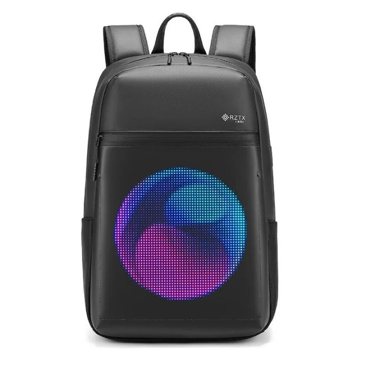 LED Display Backpack Business Travel Laptop Backpack Men DIY Smart ...