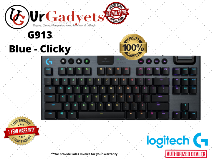 Tariff war adjusting inventory G913 TKL Tenkeyless Blue Clicky Switch ...