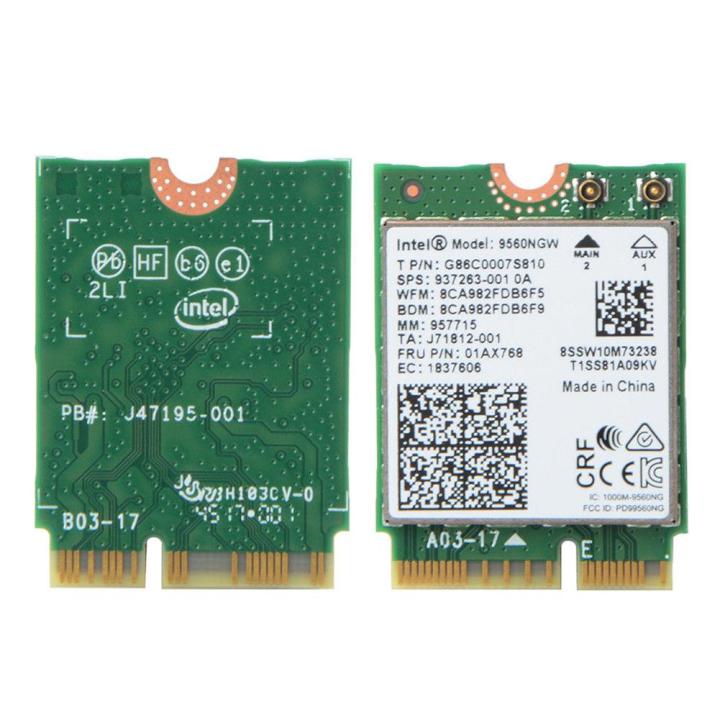 Intel Wifi Card AC 9560 9560NGW 1.73 Gbps Dual Band 2.4G/5G 802.11ac ...