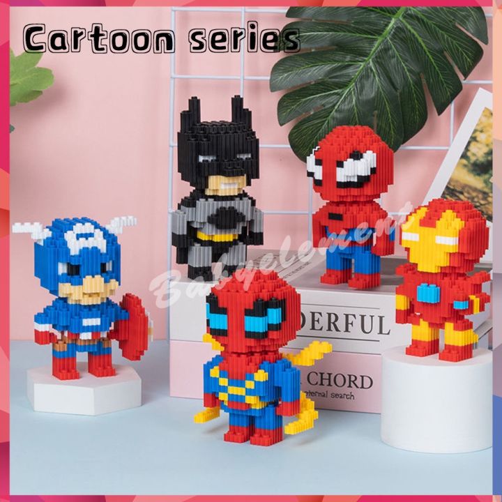 Tandem granules Cartoon Doll Building Blocks Captain Luffy Thanos ...