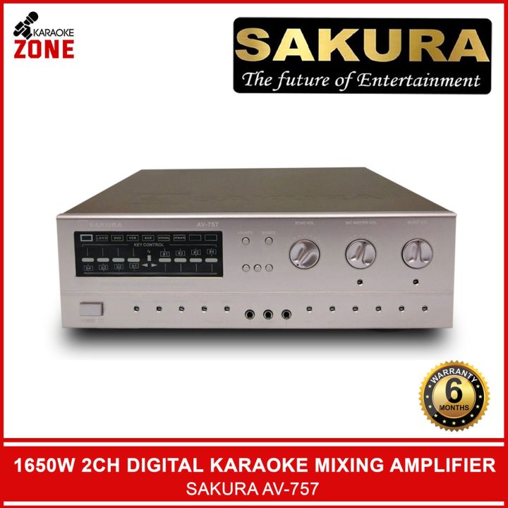 SAKURA AV 757 / SAKURA AMPLIFIER / SAKURA AV 757 2CH DIGITAL KARAOKE ...