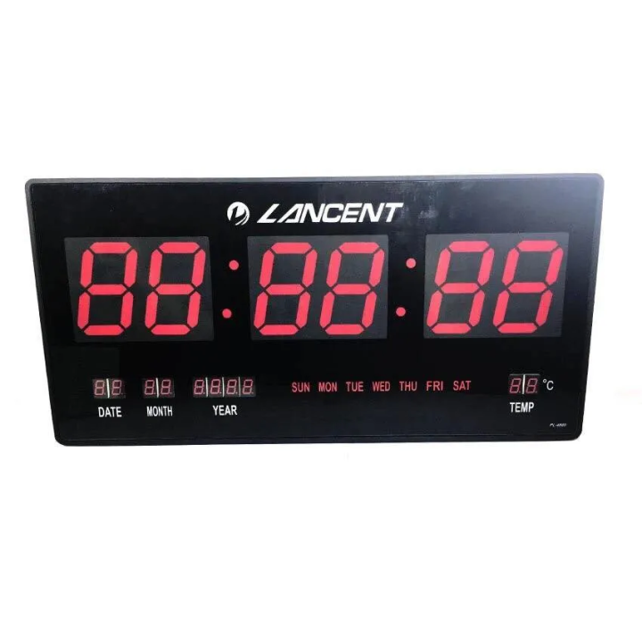 Lancent Led Clock Big Led Clock Generic Digital Wall Clock Calendar ...