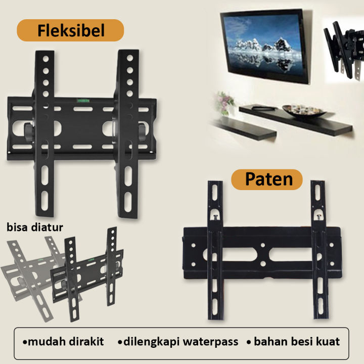 Braket | Breket / bracket TV fleksibel 32" penyangga TV Up to 32inch ...