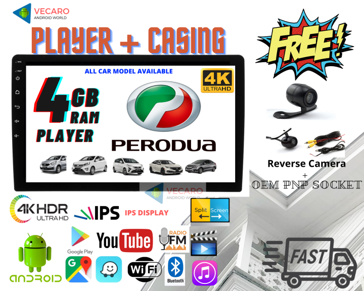 ANDROID PLAYER FOR~PERODUA CAR (ALZA/AXIA/BEZZA/KENARI/KANCIL/KELISA ...
