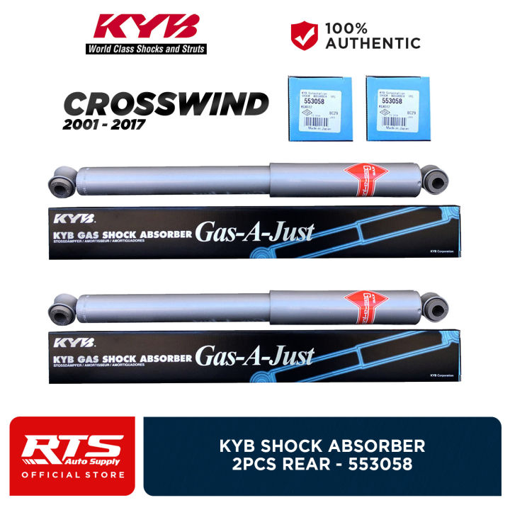 KYB Kayaba Rear Shock Absorber for Isuzu Crosswind 2001-2017 Gas-A-Just Gas Type 553058 2Pcs ...