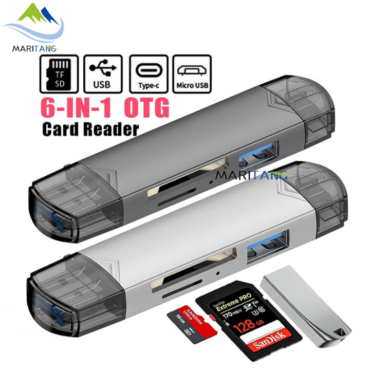 Card Reader Actual 6 in 1 High Speed Card Reader Flash Drive Memory ...