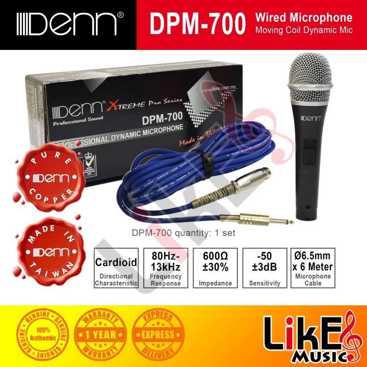 DENN DPM-700 Moving Coil Dynamic Microphone | Lazada