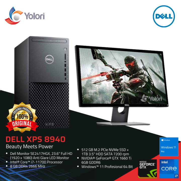 Dell XPS 8940 i7-11700 8GB 1TB+512GB Nvidia GTX-1160Ti 6GB Windows 11 ...