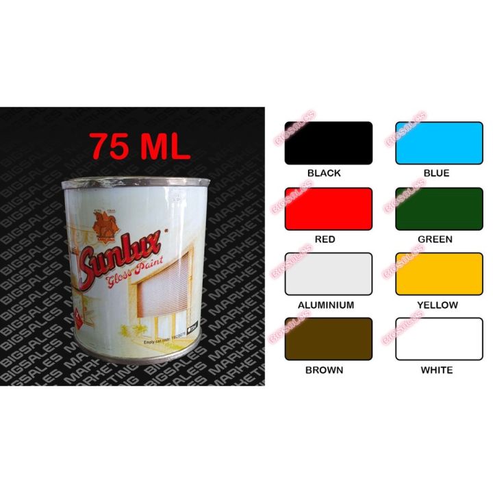 75ML SUNLUX Gloss Paint Glossy Wood Or Metal Paint / Cat Kayu Dan Besi ...