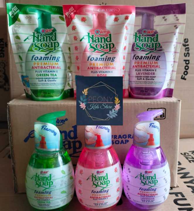 PREMIUM FOAMING HAND SOAP YURI Refill 375ml pump 410ml/sabun cuci ...