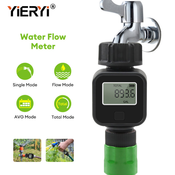 Yieryi Digital Water Flow Meter Hose Water Meter Water Flow Meter Gauge ...