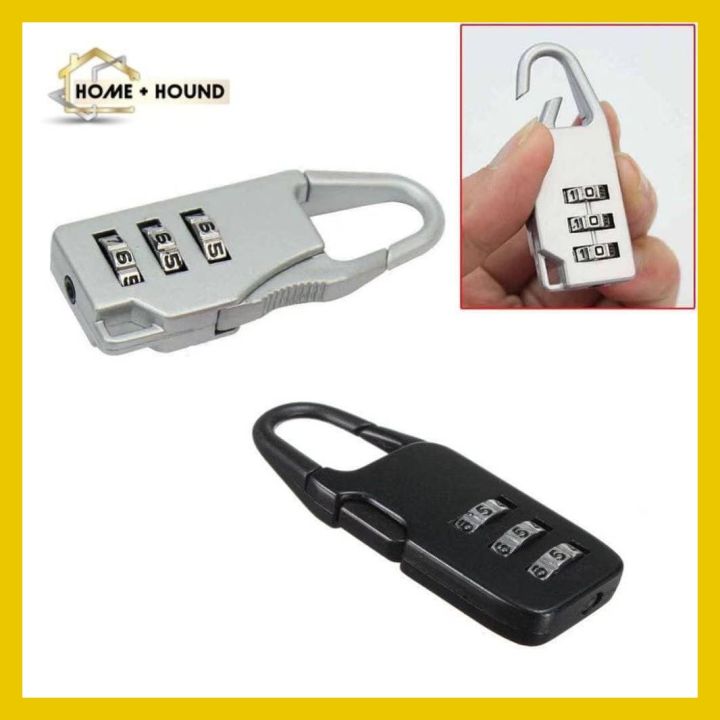 Home Hound 3 Mini Dial Digits Code Number Password Combination Padlock Safety Travel Security