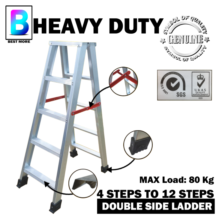 Heavy Duty Double Sided Ladder (4 Steps, 5 Steps, 6 Steps, 7 Steps, 8 ...