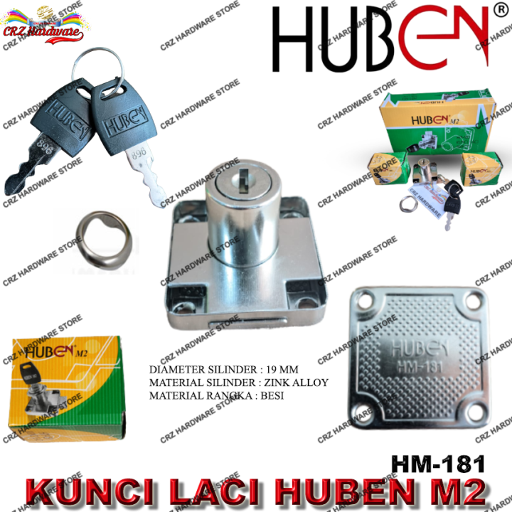 Kunci Laci Pintu Lemari Loker HM181 Panjang 2Cm Drawer Lock 22Mm HUBEN ...