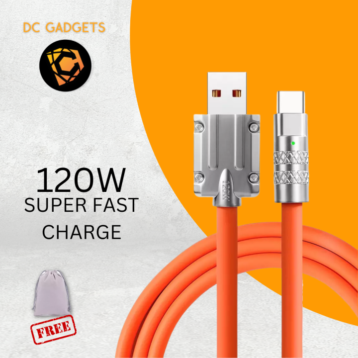 [DCGADGETS] 120W SUPER FAST CHARGE METAL ZINC ALLOY USB TYPE C FOR ...