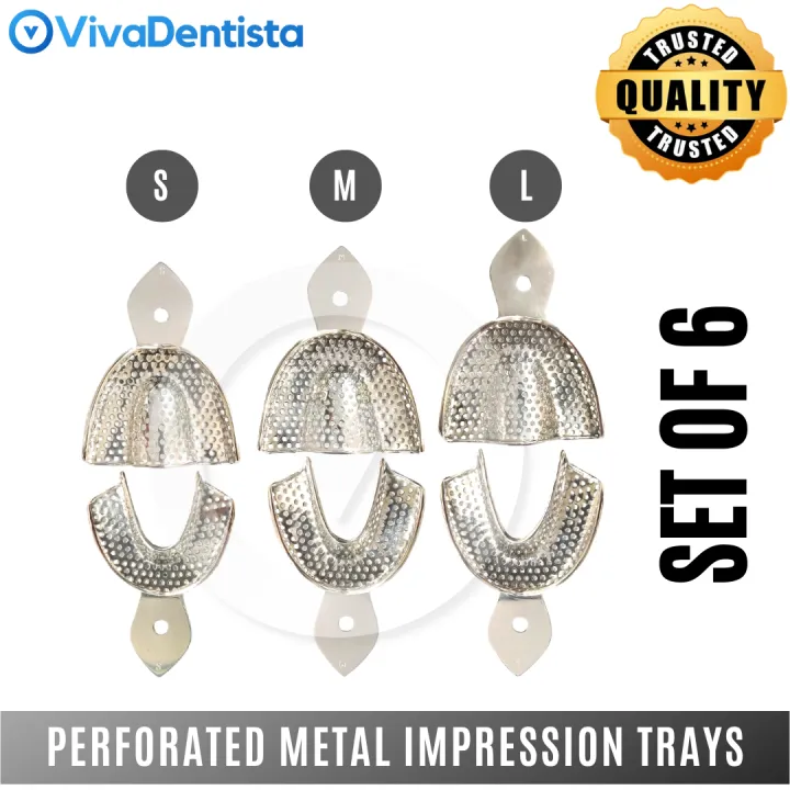 Perforated Metal Impression Trays Autoclavable, German Stainless Steel ...