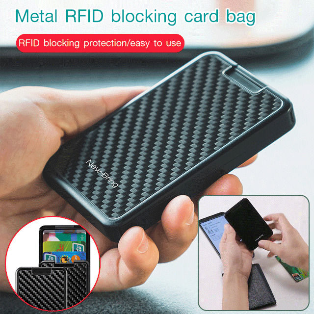 Brand New Carbon fiber metal RFID blocking ultra-thin high-end and ...