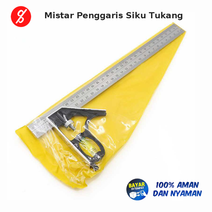 DUNIA PERKAKAS Mistar Penggaris Sudut Siku Waterpass Pasekon Perabot Alat Peralatan Perlengkapan ...