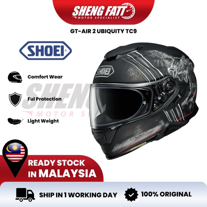 SHOEI GT-Air 2 Ubiquity TC9 Helmet Motor Visor Topi Keledar Full Face ...