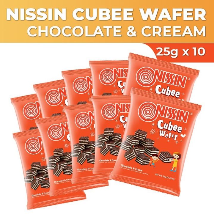 Nissin Cubee Wafer Chocolate Cream 25g X 10 | Lazada PH
