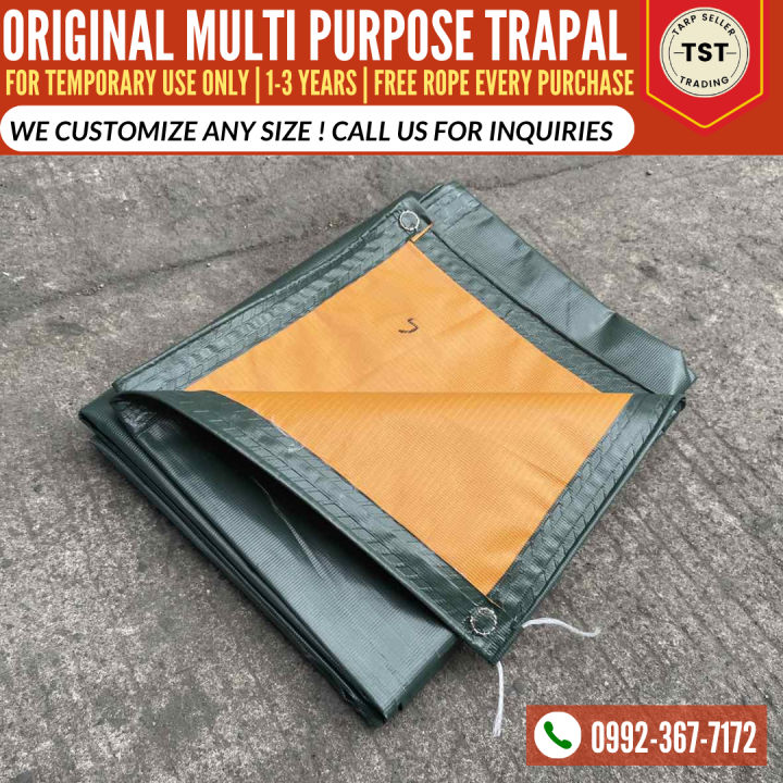 6x14ft All Purpose Trapal Lona Tolda Tarp PVC Tarpaulin with Nylon Rope ...