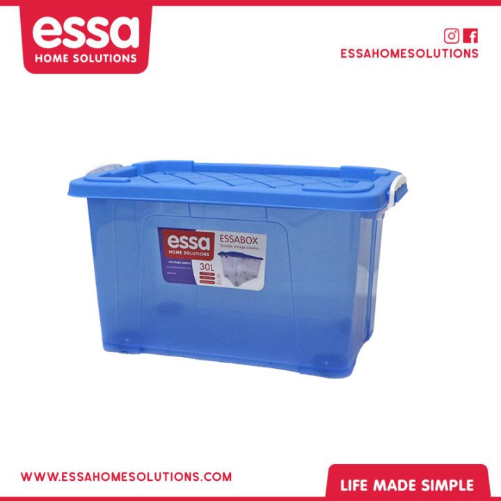30 Liter Colored Storage box (Plastic Organizer, Transparent Container ...