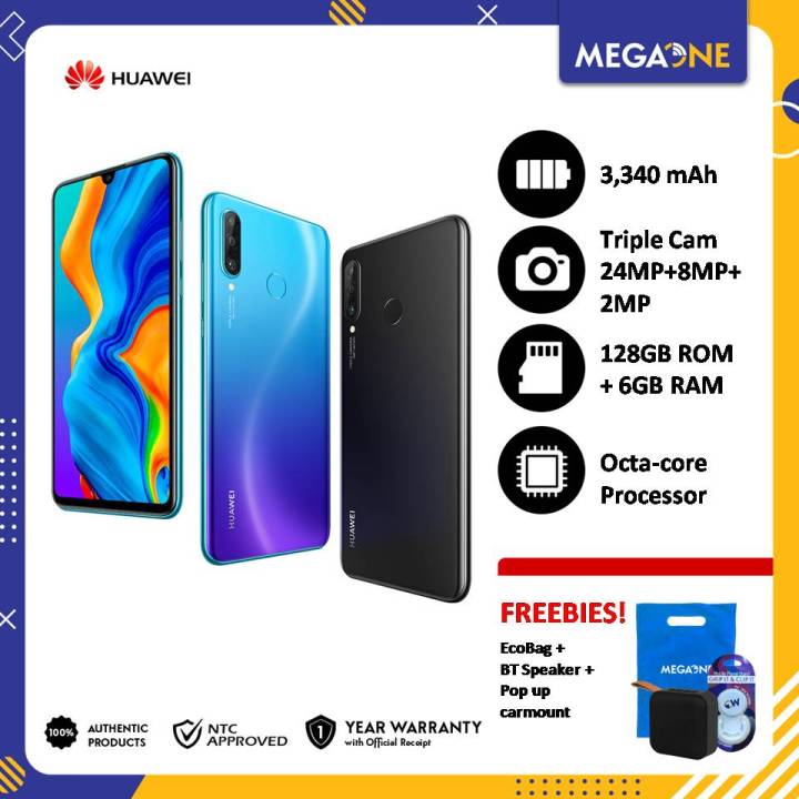 Huawei P30 Lite MAR-LX2 6.15" Display 128GB ROM 6GB RAM 24MP Rear ...
