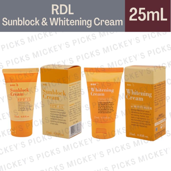 RDL Sunblock Cream and Whitening Cream, 25g | Lazada PH