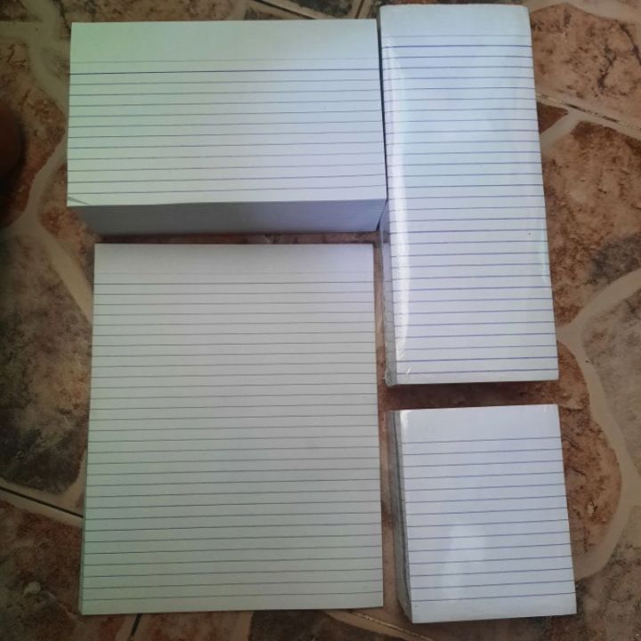 Writing Pad - 1/4 - 1/2 LENGTH WISE - 1/2 CROSS WISE - 1 WHOLE QUIZ PAD ...