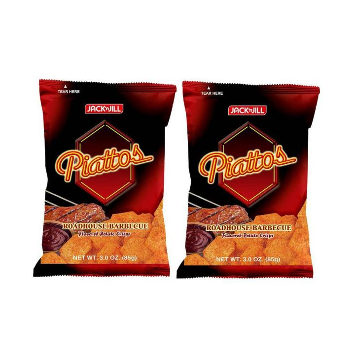 Piattos Roadhouse Barbecue Flavored Potato Crisps 83g - 2 packs | Lazada PH