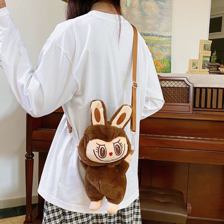 MGZ54 Korean Style Labubu Crossbody Bag Cartoon Color Plush Labubu Bag ...