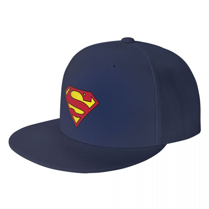 Superman Flat Visor Classic Snapback Hat Adjustable Brim High Top End ...