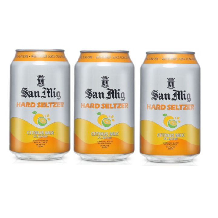 San Miguel Hard Seltzer Citrus Mix Flavor Can 330ml - Pack of 3s ...