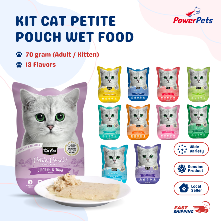 Kit Cat Petite Pouch Wet Food 70g Adult / Kitten - 14 Flavors | Lazada ...
