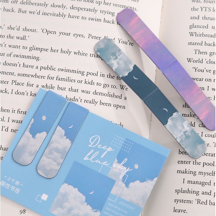 2pcs Magnet Bookmark Magnetic Reading Book Mark Page Clips Stationery ...