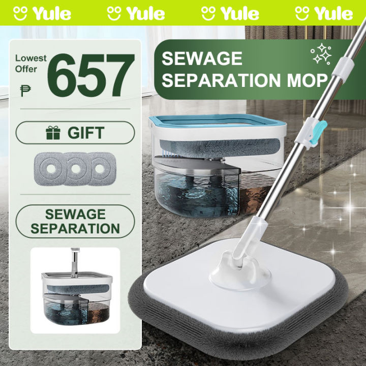 Mop with Spinner Map Floor Cleaning Mop with Squeezer Spin Tornado Mop ...