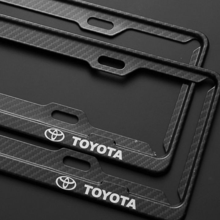 Hardingsun （450 + 160mm）Toyota carbon fiber pattern license plate frame ...
