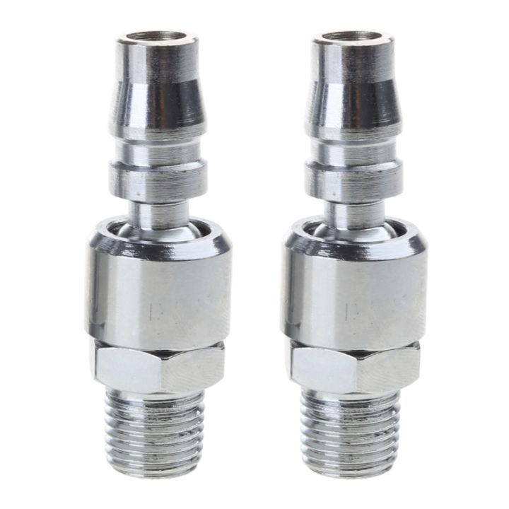 1/4" NPT Air Line Fittings- 360-Degree Pneumatic Rotary Joint Connector ...