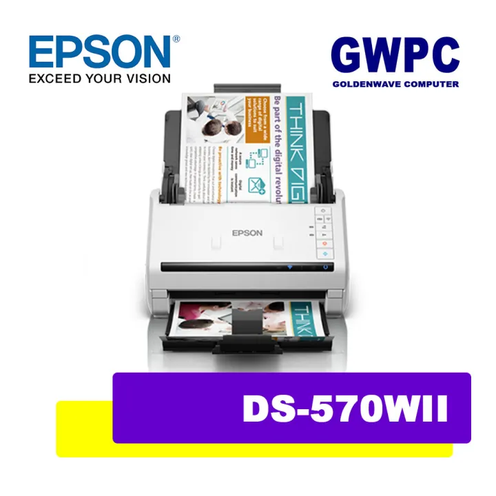 Epson WorkForce DS-570WII Duplex Sheet-fed Document Scanner DS 570W ...