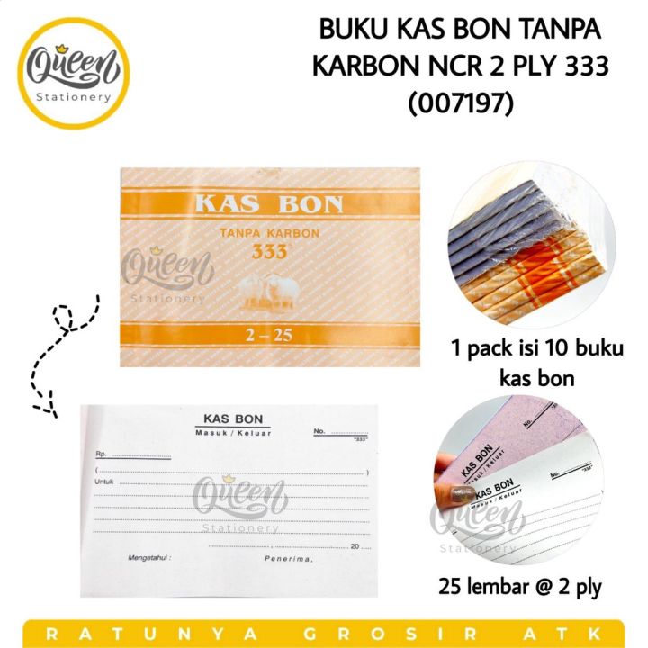 BUKU KAS BON NCR 2 PLY 333 (007197) / KAS BON / BUKTI KAS BON / KAS BON ...