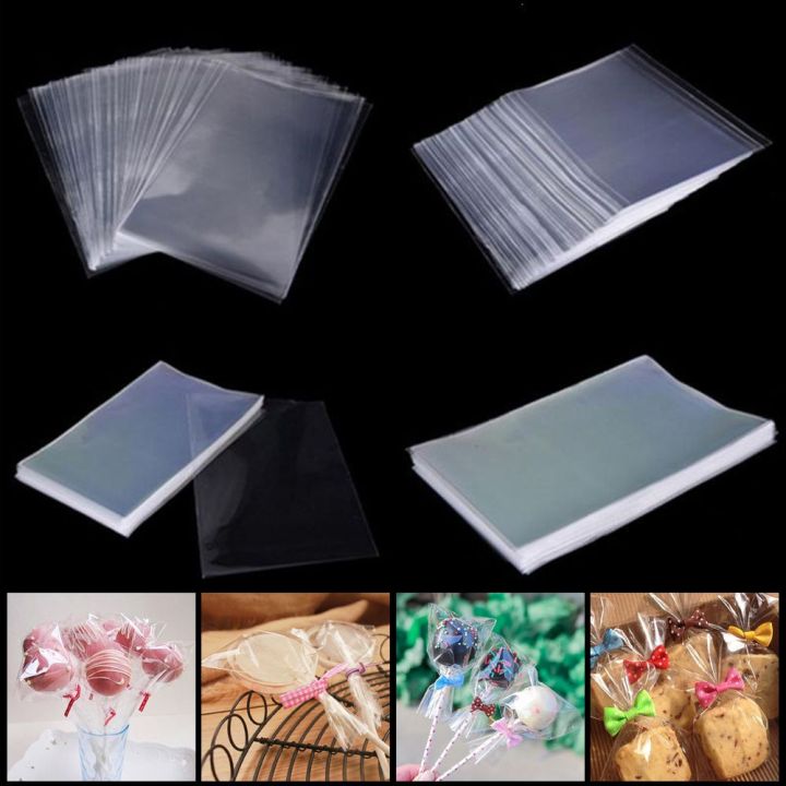 HWSJ 100PCS/Pack DIY Accessory Cellophane Transparent Opp Plastic Candy ...