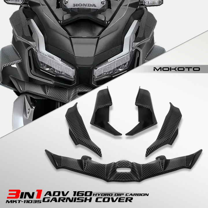 MOKOTO ADV 160 3 IN 1 WINGLET HEADLAMP COVER HEADLIGHT EYEBROW SIDE ...